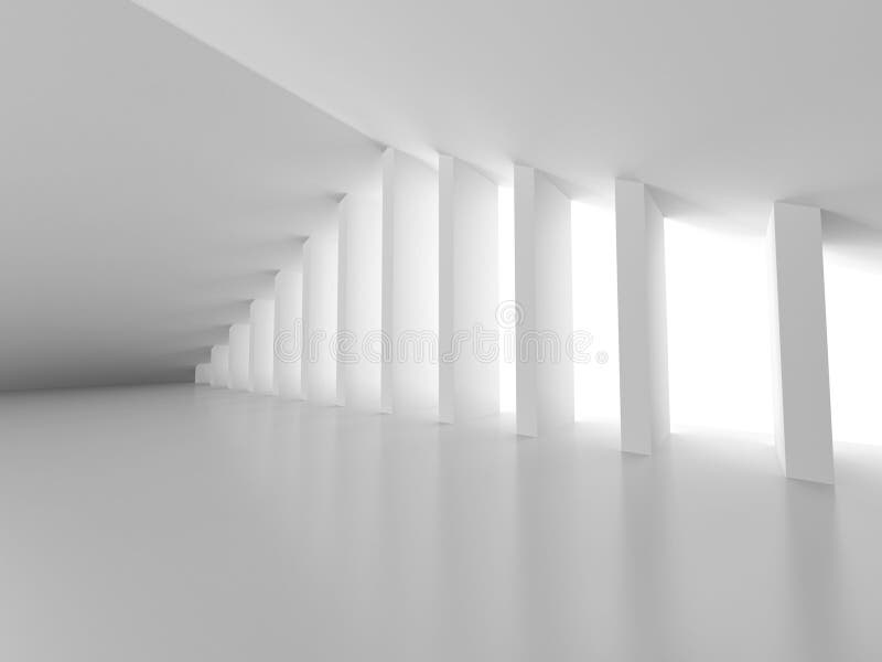 White Interior Background. Abstract Architecture Stock Illustration ...