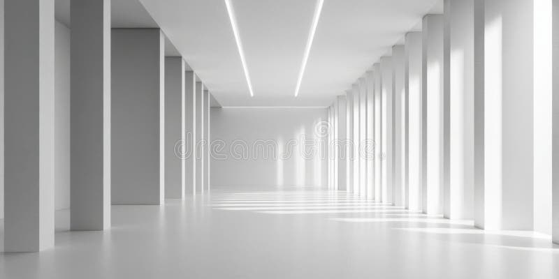 White Interior Design Exhibits Modernism and Structural Minimalism ...