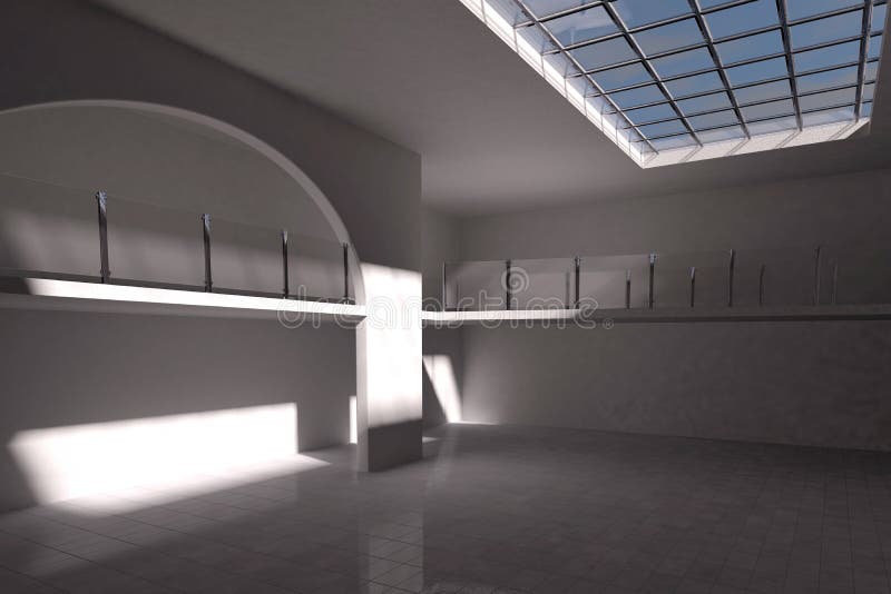 White interior hall stock illustration. Illustration of structure ...