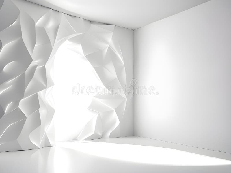 White Interior Modern Future Smooth, Ai Generated Stock Illustration ...