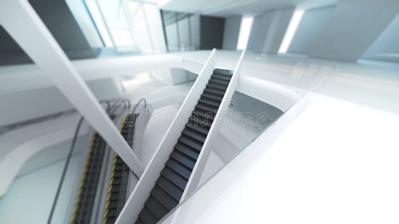 The White Interior Structure Shows the Structure and the Corridor Area ...