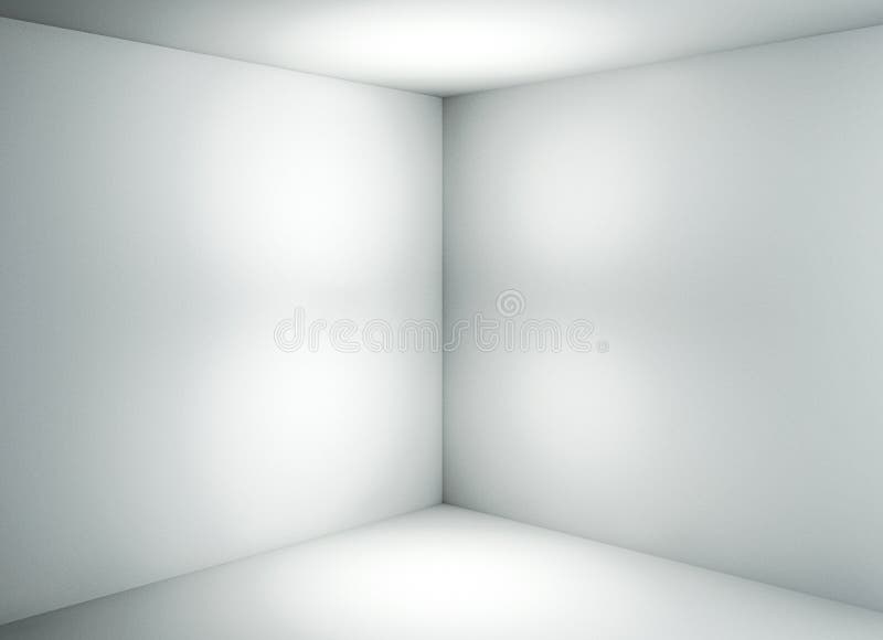 White Interior Walls. Angle View Stock Illustration - Illustration of ...