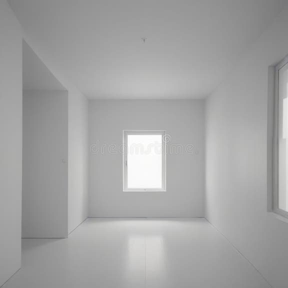 White Interior with a Window White Interior with a Window White Room ...