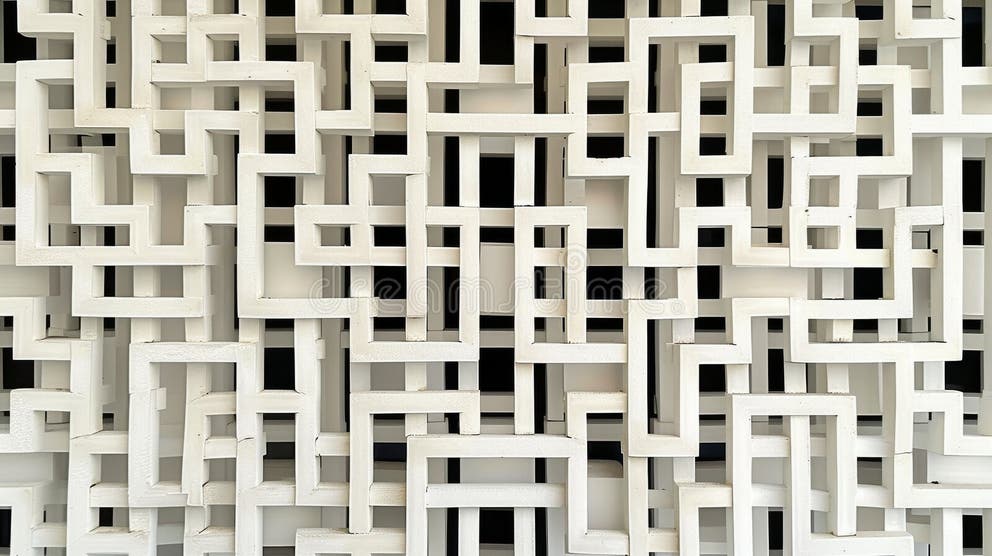 White Interlocking Rectangular Grid Pattern Background Stock Photo ...