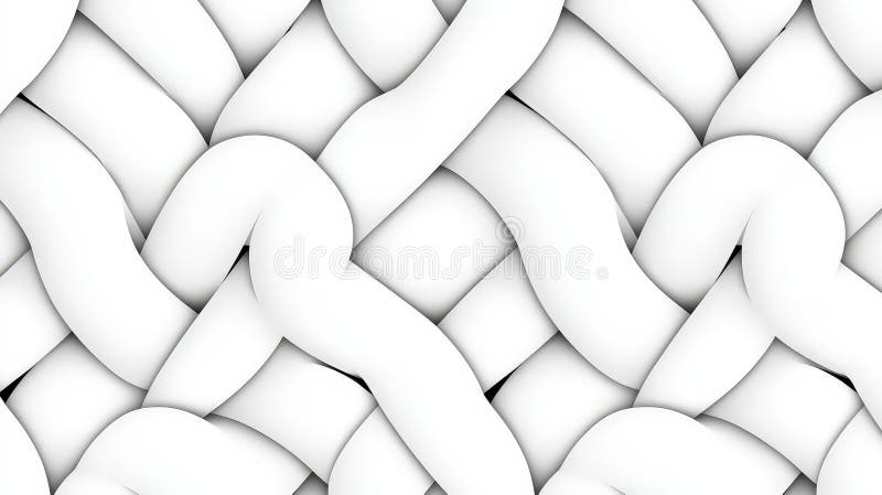 White Interwoven Textile Pattern with Smooth Curves for Modern Design ...