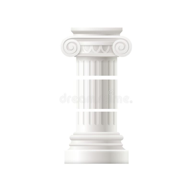 Isolated Ancient Ionic Column Gate with Architrave Stock Illustration ...