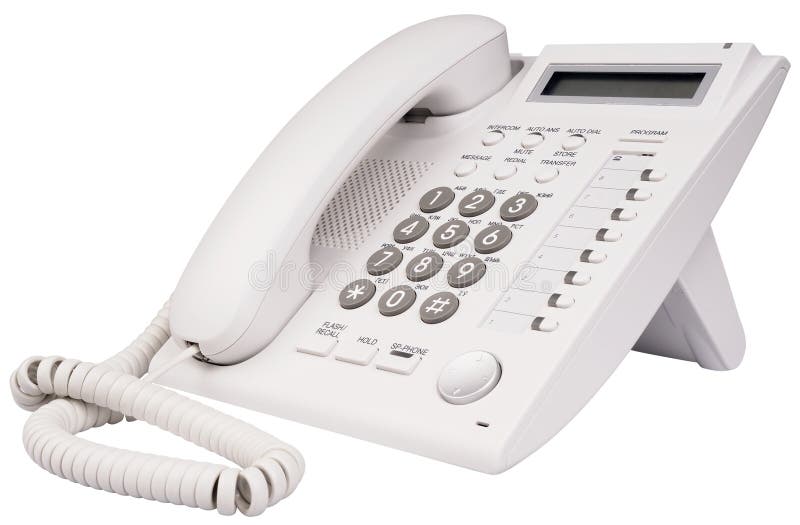 White IP telephone stock photo. Image of connect, display - 24438202