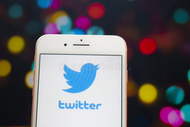 Twitter logo editorial photo. Image of database, electronic - 17495716