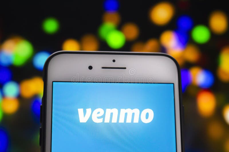 A White IPhone Plus with the Venmo Logo on the Screen Editorial Photo ...