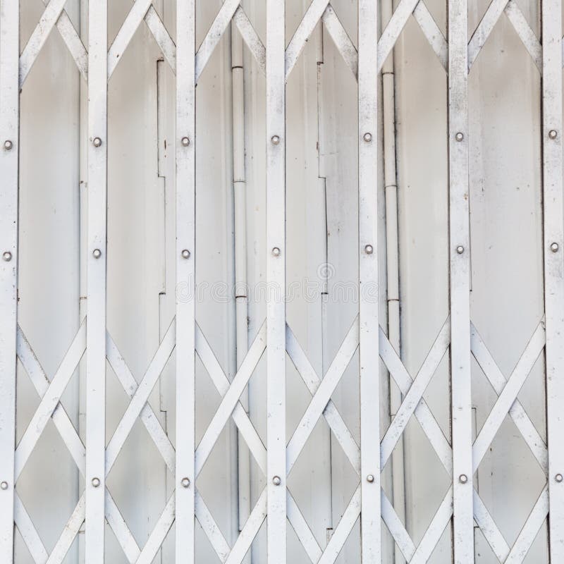 White iron gate stock photo. Image of blue, iron, building - 49650216