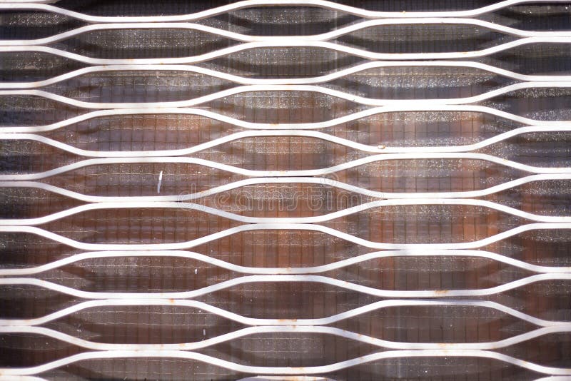 White Iron Grating on the Window Stock Image - Image of construction ...