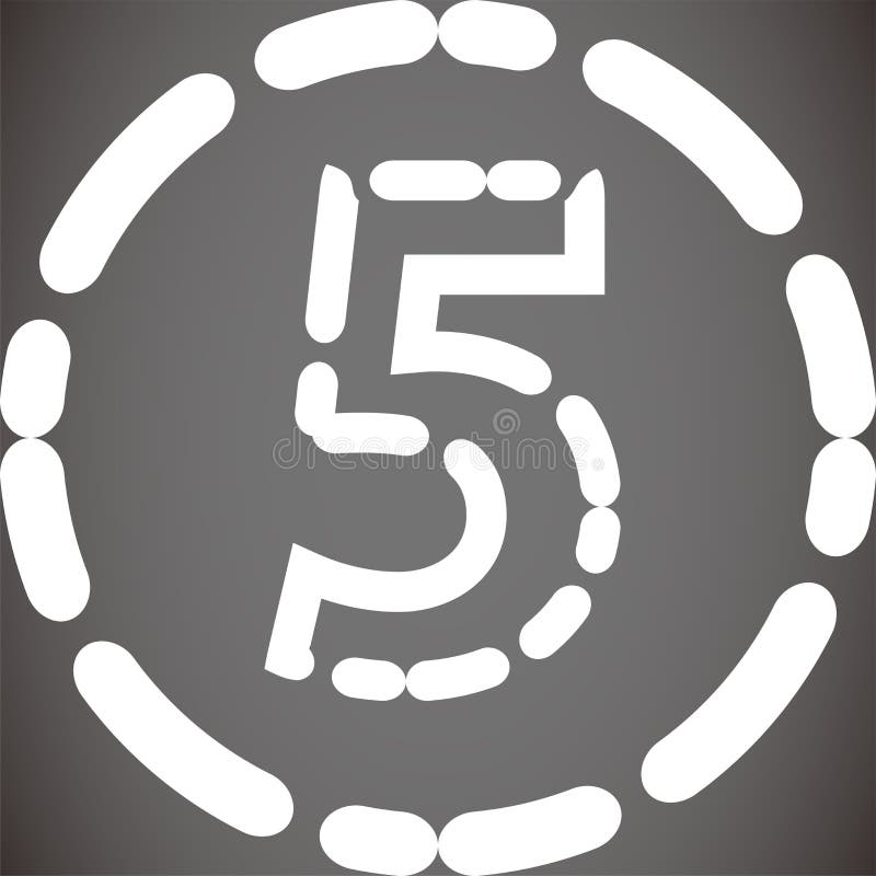 White Irregular Dot Line Style Figure Stock Vector - Illustration of ...