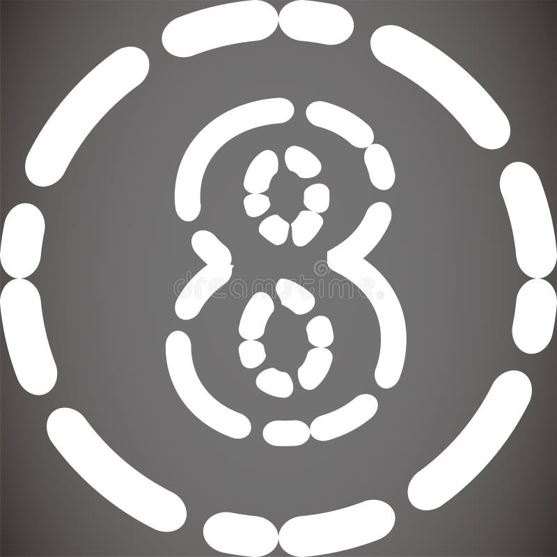 White Irregular Dot Line Style Figure Stock Vector - Illustration of ...