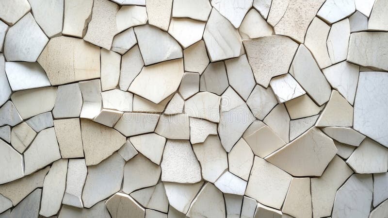 White Irregularly Shaped Tiles Forming a Pattern Stock Illustration ...