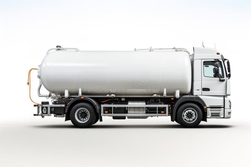 Tank Truck Parked in Front of Industrial Gas Station Stock Illustration ...