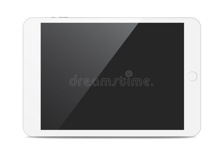 White isolated tablet stock illustration. Illustration of screen - 73677009