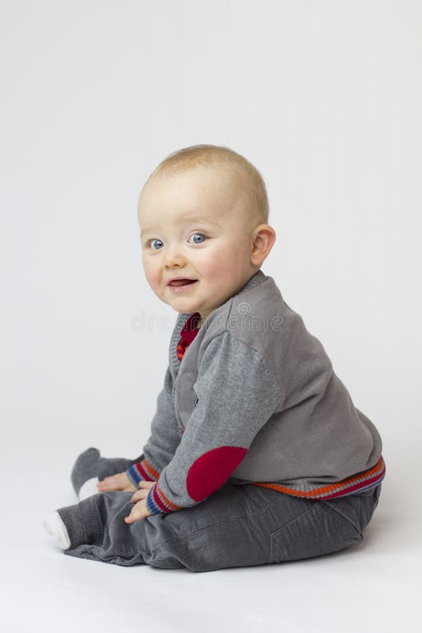 White Isolation of Baby stock image. Image of blue, baby - 18981283