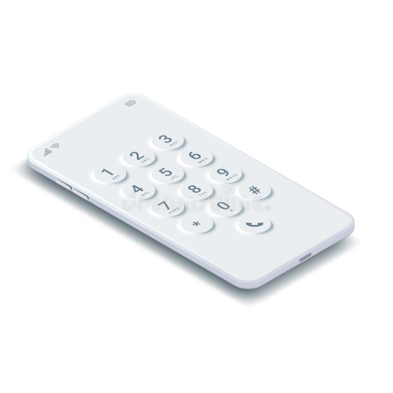 Mobile Phone Keypad Vector Mockup Stock Illustrations 220 Mobile