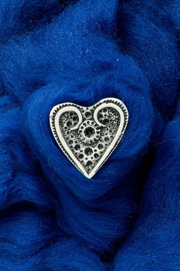 White Ivory Heart Shape in Thread Cobweb Stock Image - Image of beauty ...