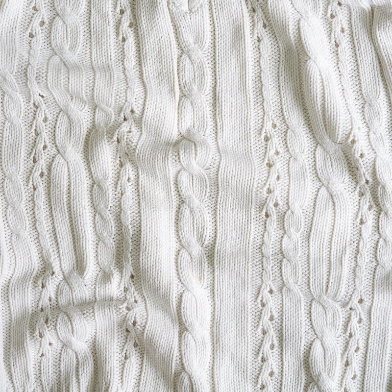 White Ivory Knitted Fabric Texture. Handmade Sweater Texture,background ...