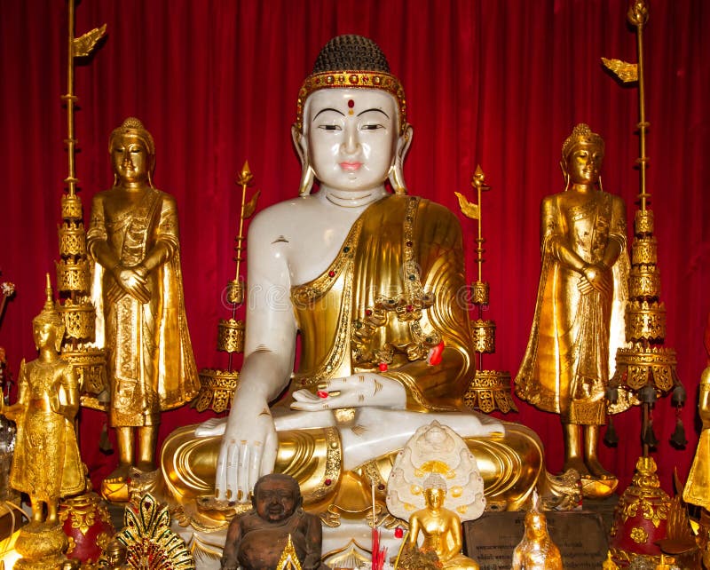 White Jade buddha stock photo. Image of traditional, craftsmanship ...