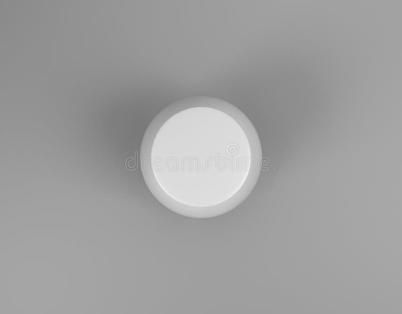 White Jar Cap on Sphere Top View Stock Illustration - Illustration of ...
