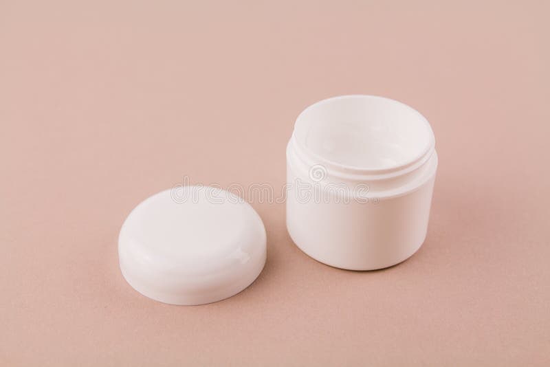 White Jar of Cream on a Background Stock Image - Image of container ...