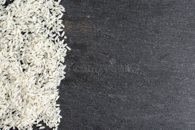 White Jasmine Rice on Grey Stone Stock Photo - Image of closeup ...