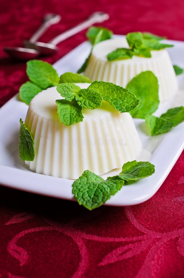 White jelly stock photo. Image of cream, italian, leaf - 46272836