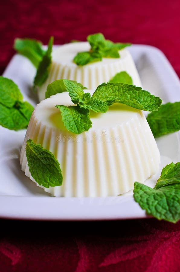 White jelly stock image. Image of gourmet, panna, decoration - 46272841