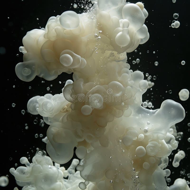White Jelly Spheres Deform Each Other Stock Photo - Image of ...
