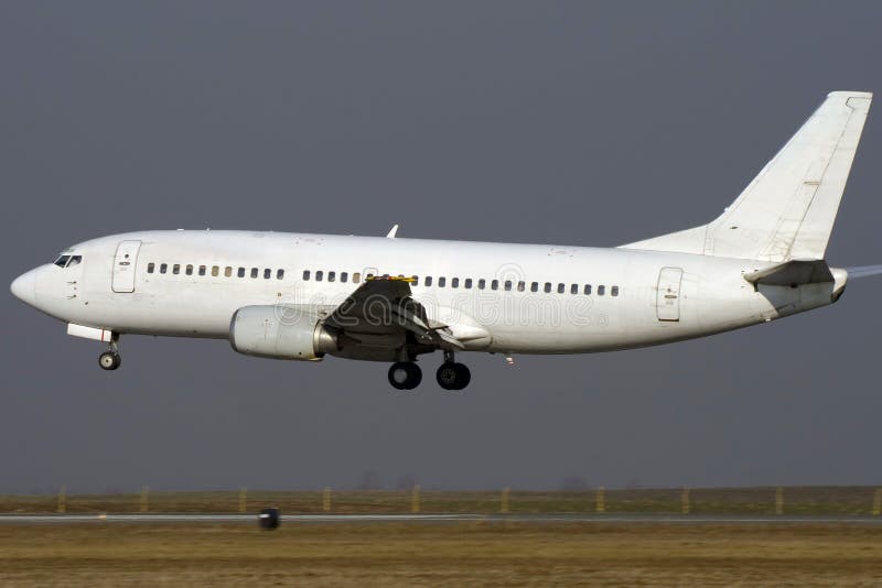 White jet airplane stock photo. Image of transportation - 7903416