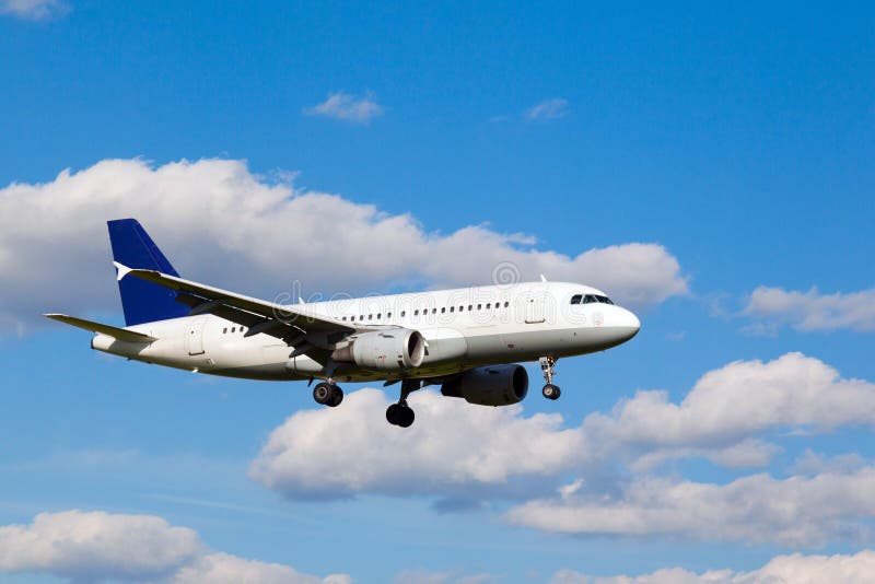 White Jet Passenger Aircraft Stock Photo - Image of transport, clear ...