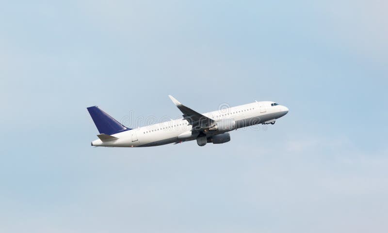 White Jet Passenger Aircraft Stock Photo - Image of delayed, boarding ...