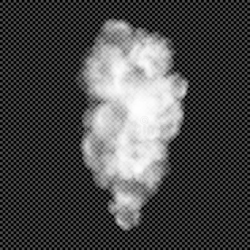 White Jet of Vapor Isolated on Transparent Background Stock Vector ...