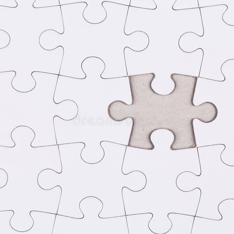 White jigsaw puzzle stock image. Image of challenge, communication ...