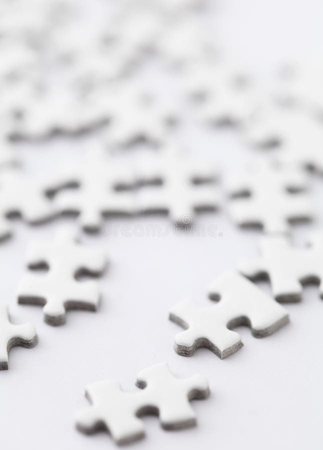White jigsaw puzzle stock image. Image of isolated, challenge - 30237019