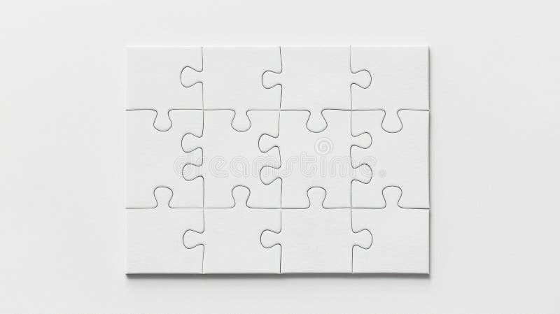 A White Jigsaw Puzzle with Empty Spaces. Stock Photo - Image of ...