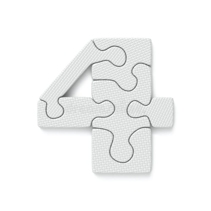 Number Four Puzzle Piece Stock Illustrations – 225 Number Four Puzzle ...