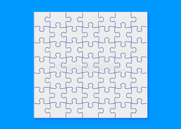 White Jigsaw Puzzle Game Texture. Top View Stock Vector - Illustration ...
