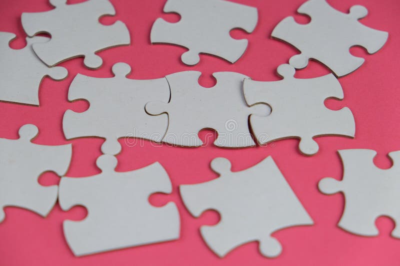 White Jigsaw Puzzle with Missing Puzzle for a Text Template Stock Image ...