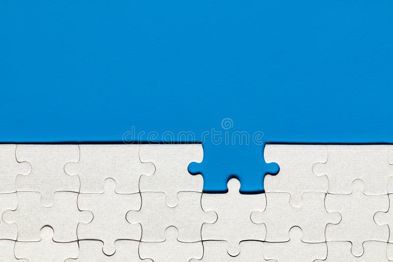 White Jigsaw Puzzle Pieces. Fill in Pieces of the Jigsaw Puzzle ...