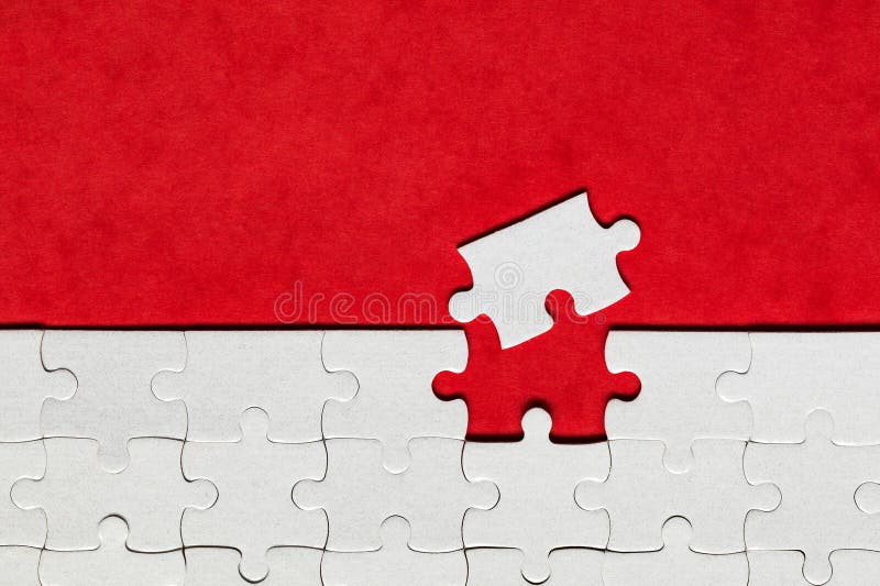 White Jigsaw Puzzle Pieces. Fill in Pieces of the Jigsaw Puzzle ...