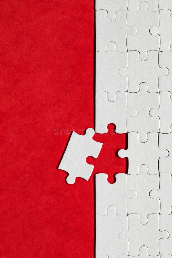 White Jigsaw Puzzle Pieces. Fill in Pieces of the Jigsaw Puzzle ...