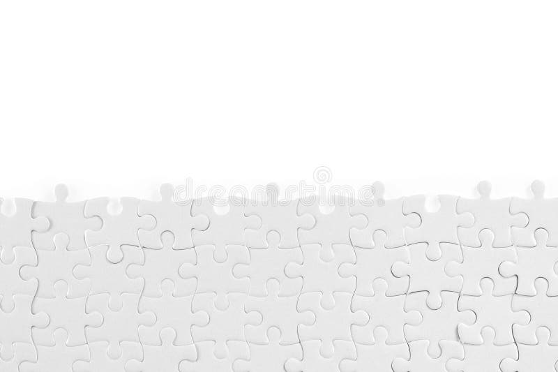 White Jigsaw Puzzle Pieces Isolated on White with Clipping Path Stock ...