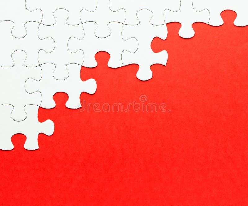 Puzzle Piece of One Continuous Line Drawn. Jigsaw Puzzle Element Stock ...