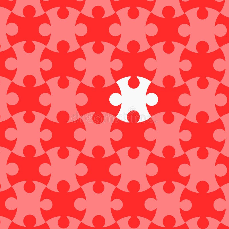 White Jigsaw on Red Jigsaw Background ,illustration Stock Illustration ...