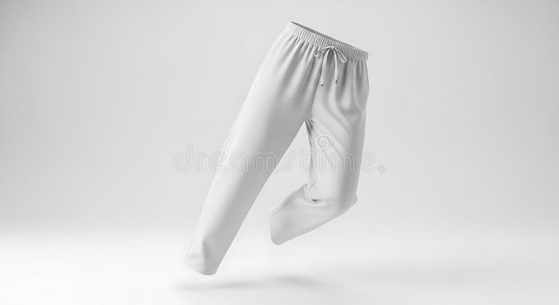 White Joggers Floating Casual Style Clothing Mockup Stock Illustration ...