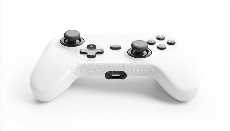 White Joystick Gamepad stock photo. Image of computer - 357309900