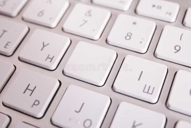 White Key Empty with Keyboard Stock Photo - Image of office, shape ...